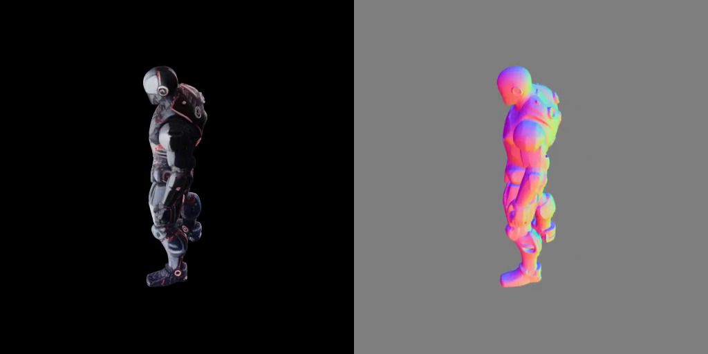 glossy black humanoid robot with glowing red circuit patterns free VR ...