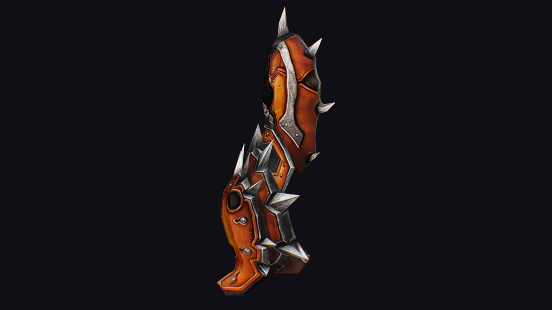 3D model Fantasy Heavy Shield Steel Weapon Armor Cartoon Red Style VR ...