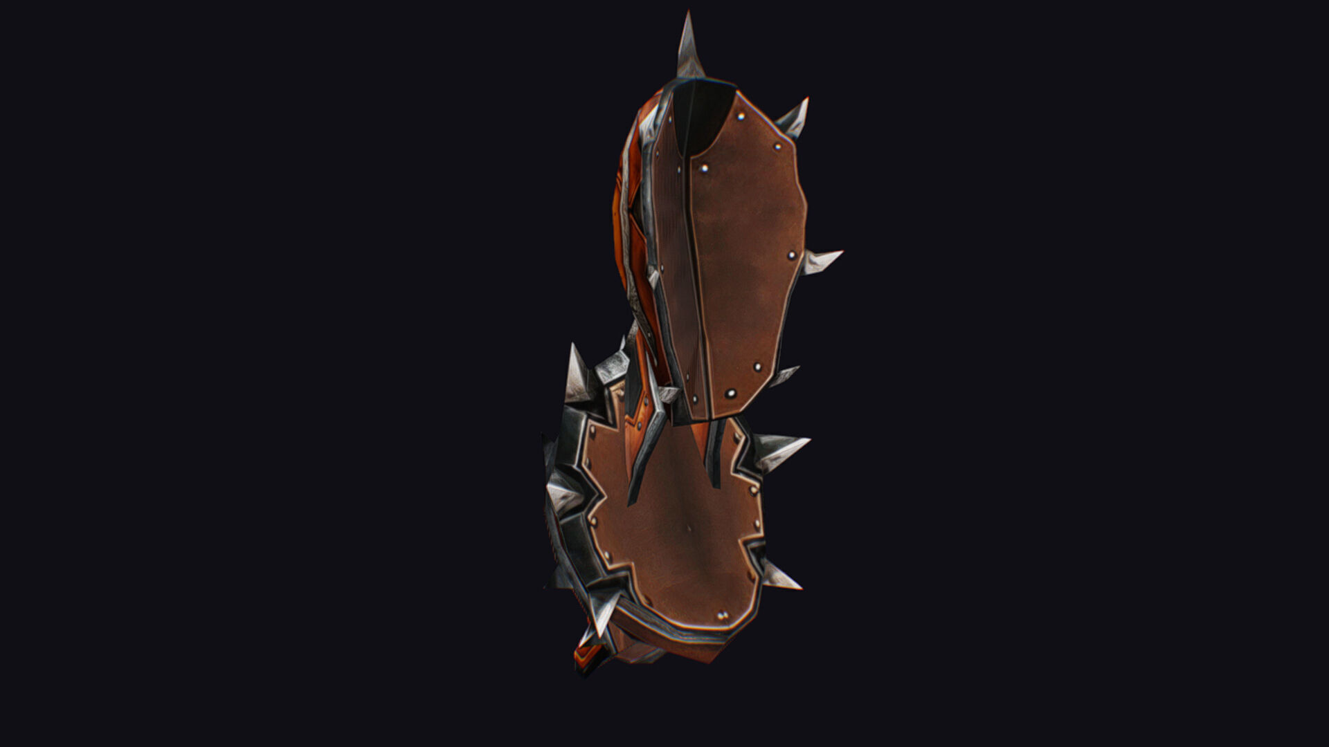 3D model Fantasy Heavy Shield Steel Weapon Armor Cartoon Red Style VR ...