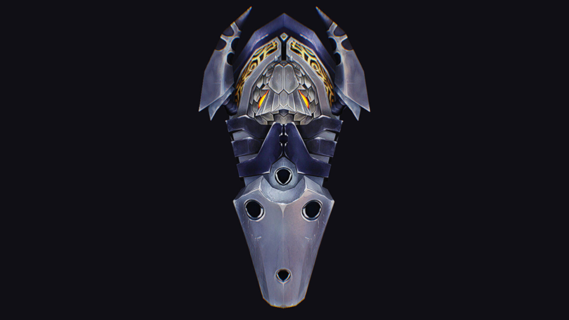 3D model Fantasy Heavy Shield Steel Weapon Armor Cartoon Runic Style VR ...