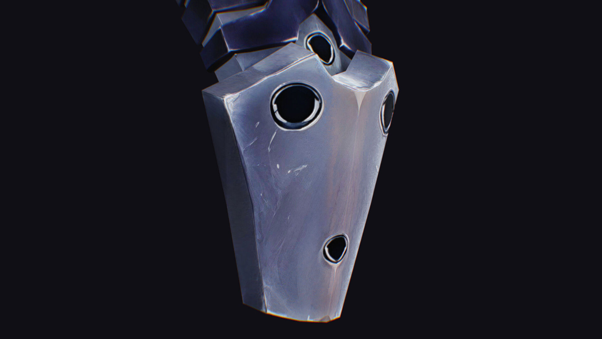 3D model Fantasy Heavy Shield Steel Weapon Armor Cartoon Runic Style VR ...