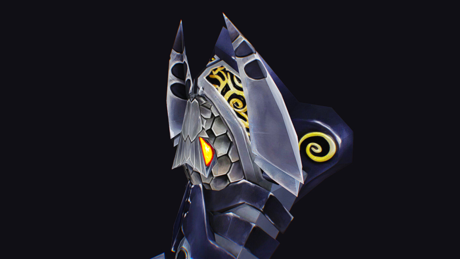 3D model Fantasy Heavy Shield Steel Weapon Armor Cartoon Runic Style VR ...