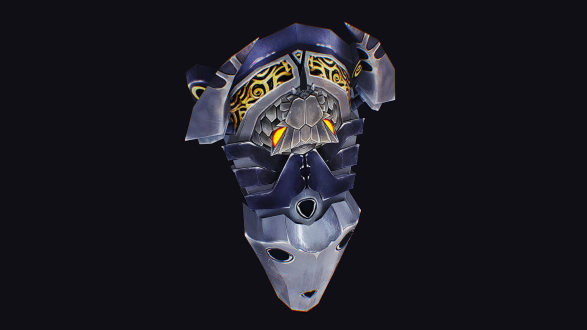 3D model Fantasy Heavy Shield Steel Weapon Armor Cartoon Runic Style VR ...