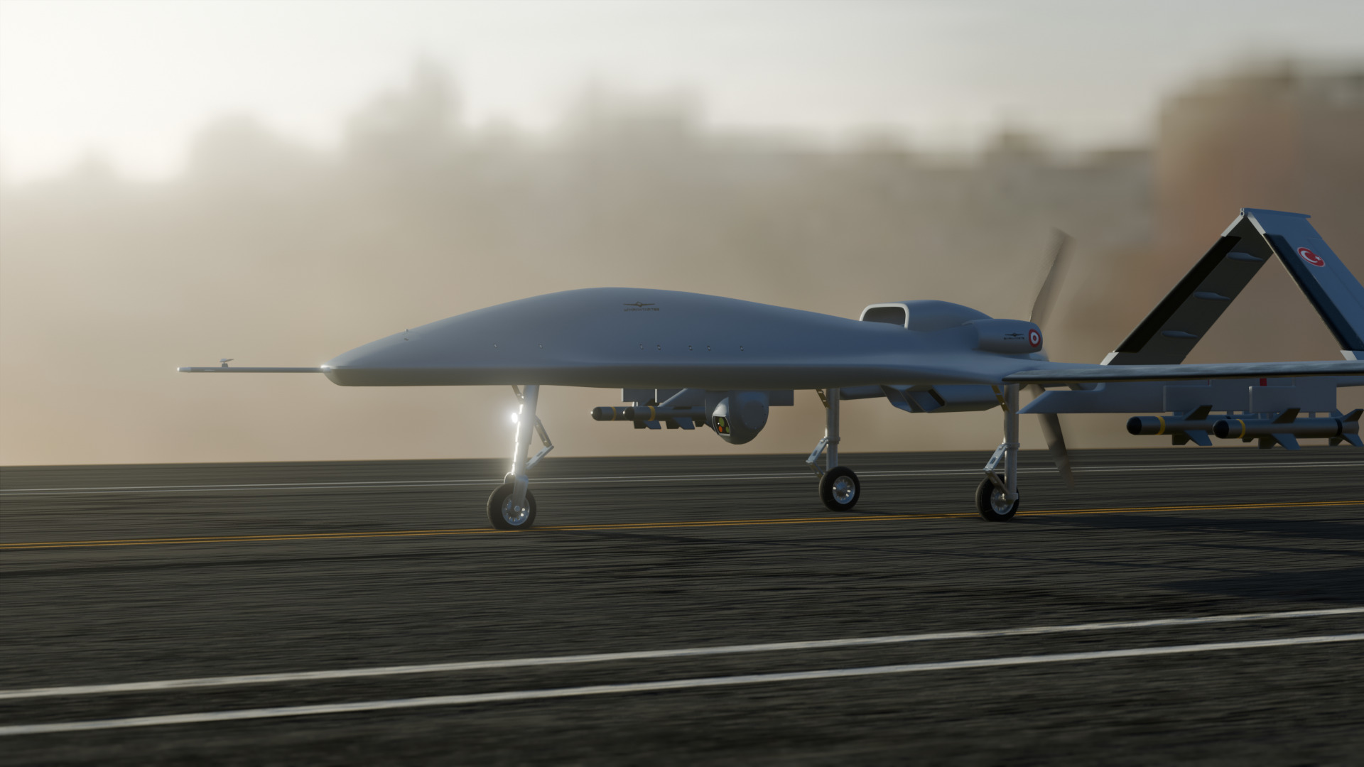 3D model DRONE Bayraktar TB3 VR / AR / low-poly | CGTrader