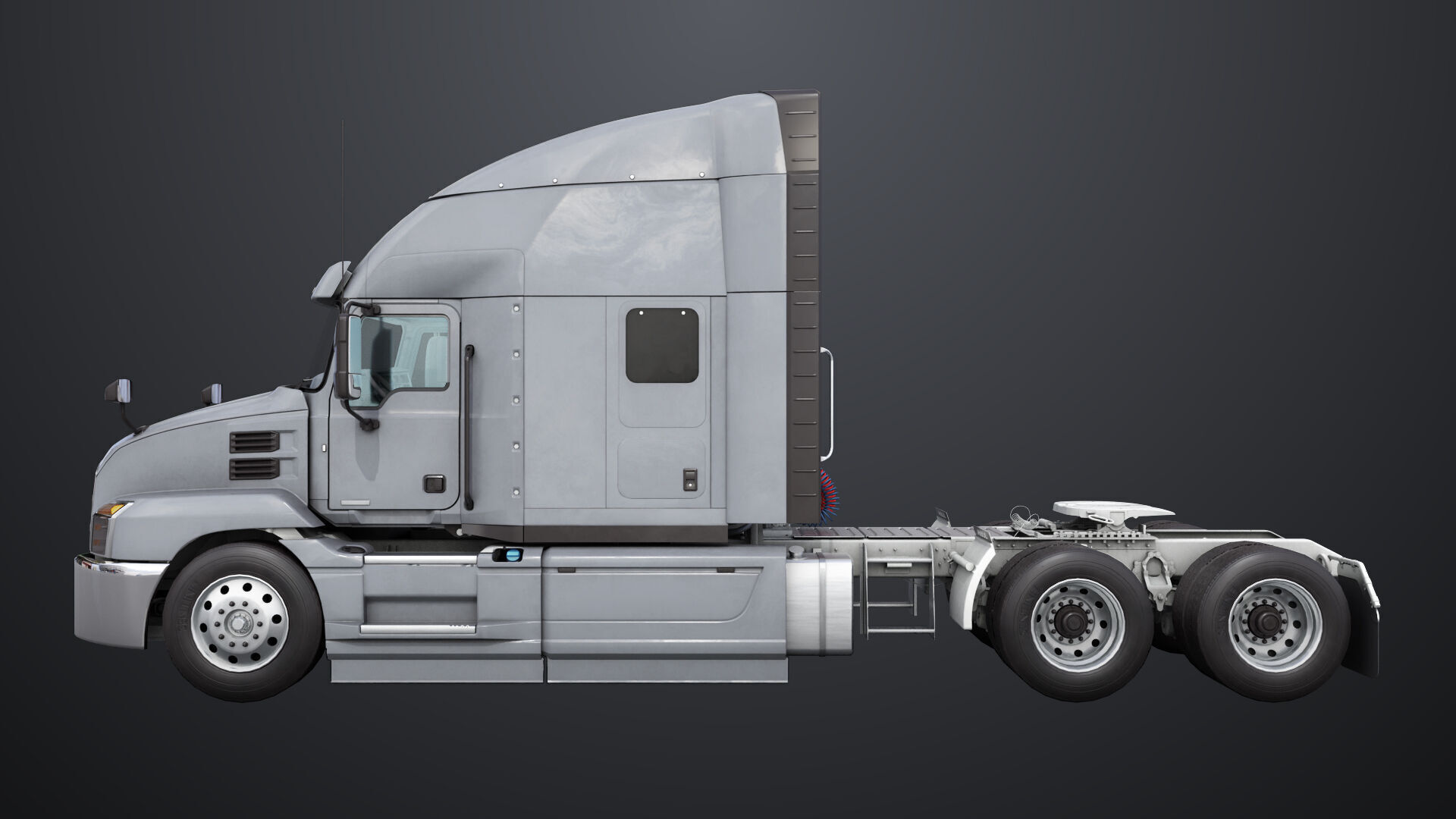 3D model Heavy Truck Chassis 05 Grey Interior All PBR Unity UE Textures ...