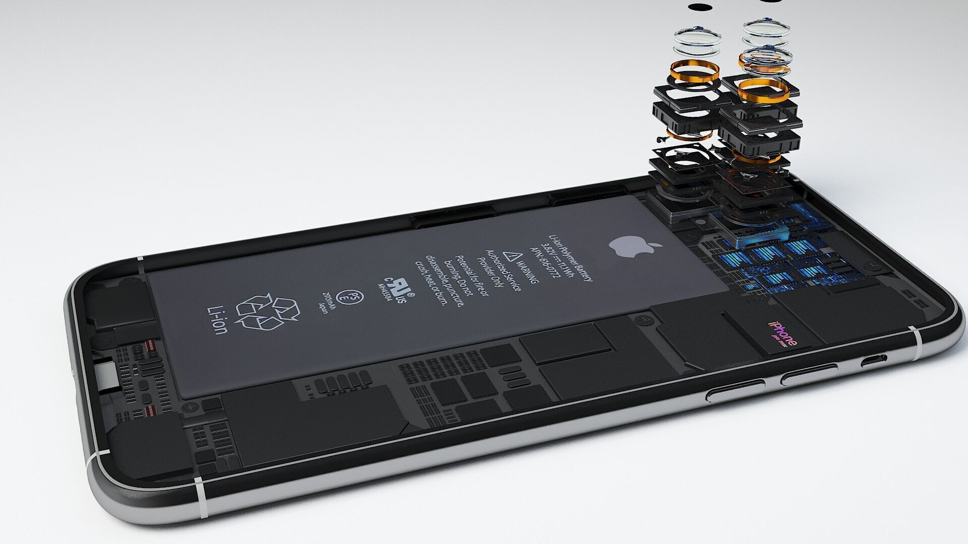 Internal Structure of Mobile Phone 3D model | CGTrader