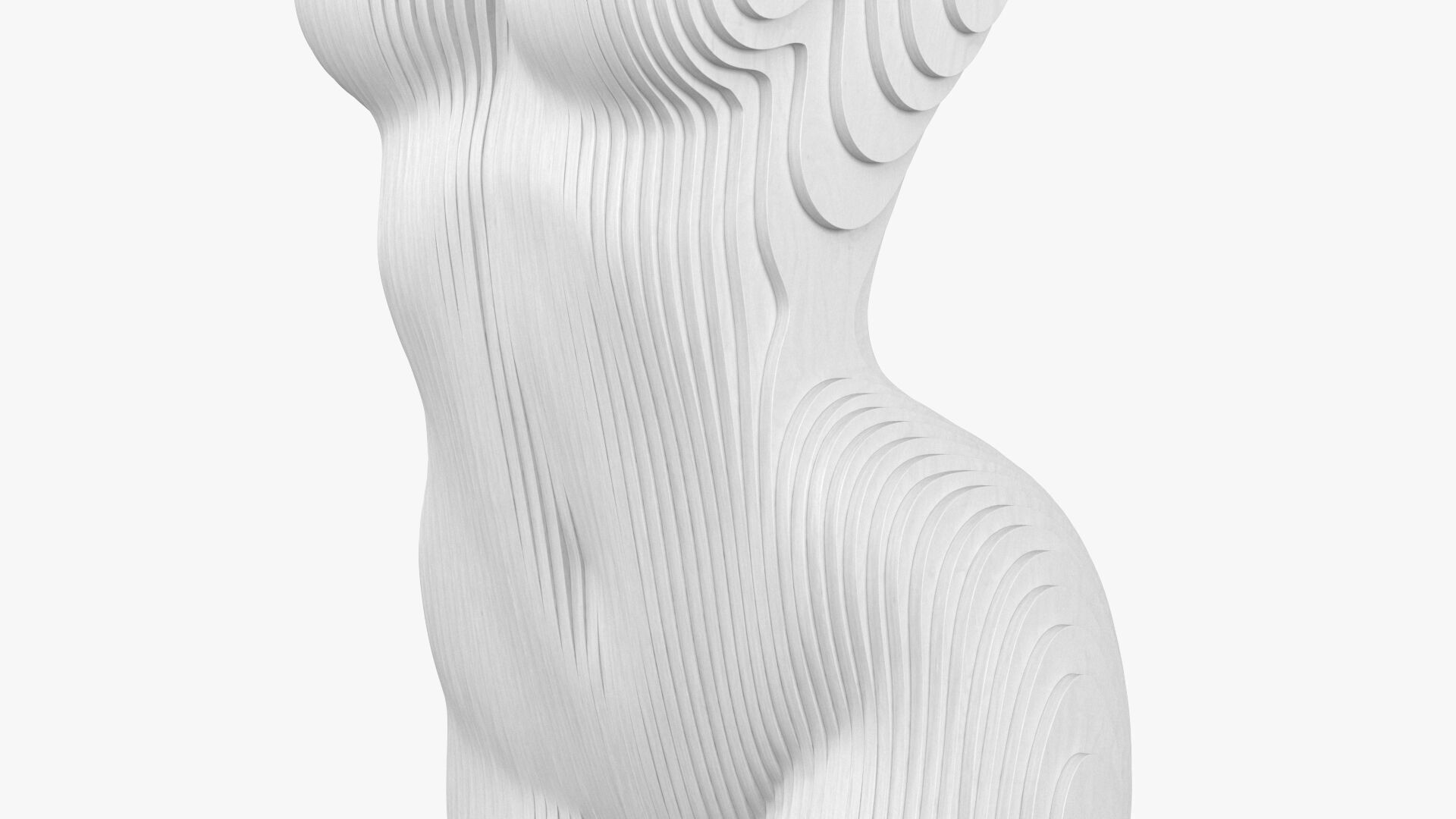 Parametric Woman Body White Painted Wood 3D model | CGTrader
