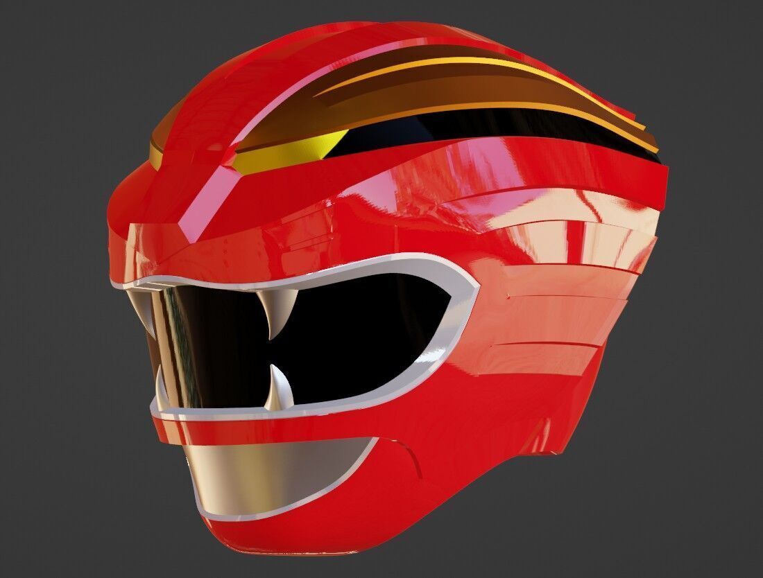 Power Rangers Wild Force Gaoranger GaoRed V2 Helmet 3D model 3D ...