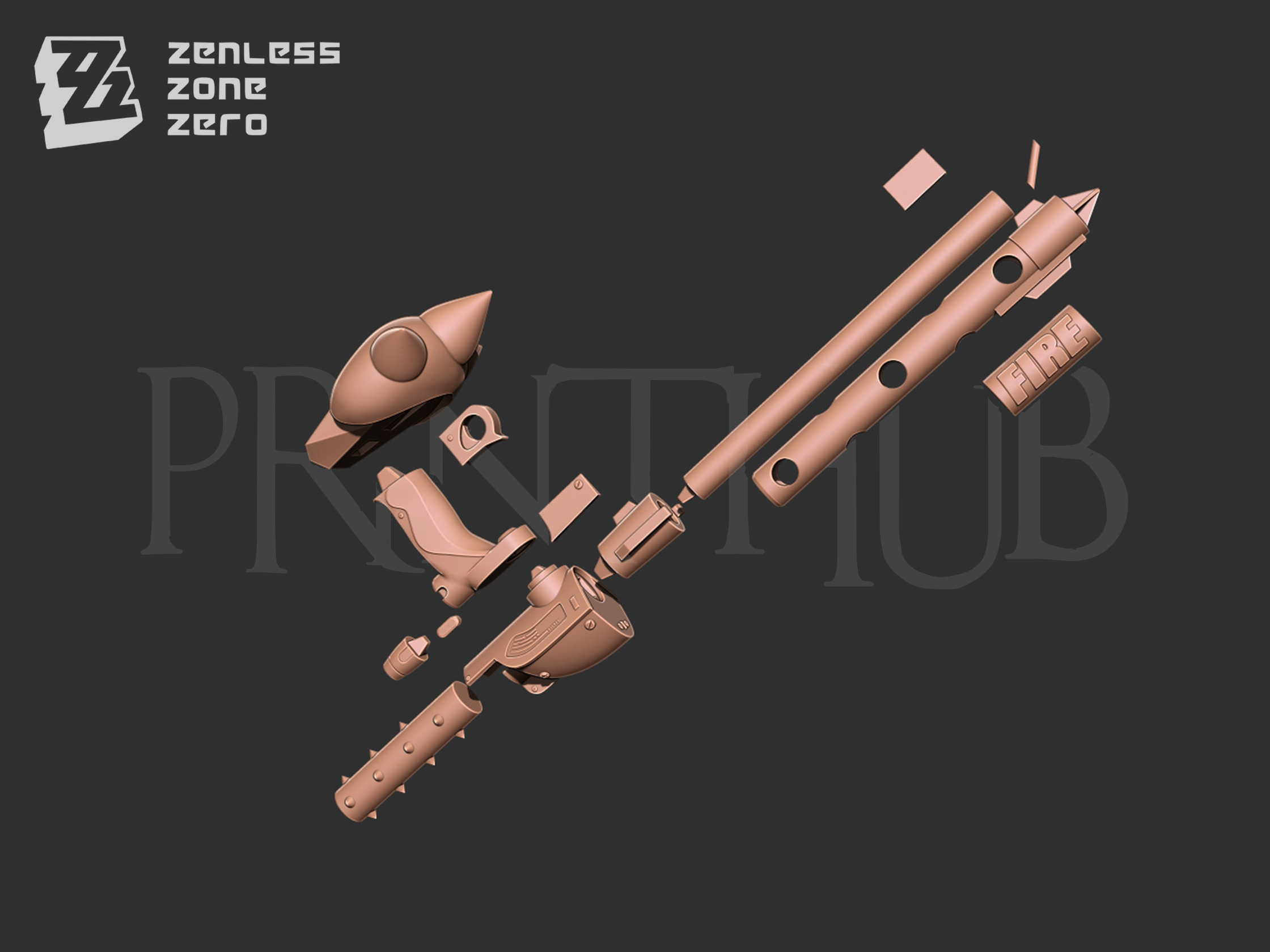 Burnice white Flamethrower Tank - Zenless zone zero 3D model 3D ...