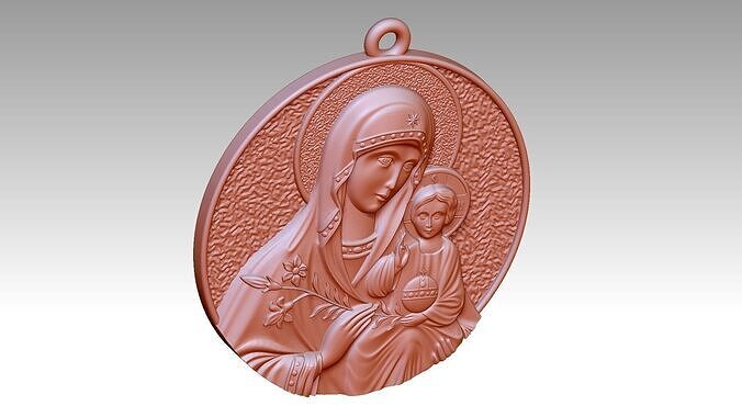 The Virgin Mary Holding The Baby Jesus Relief 3D model 3D printable ...