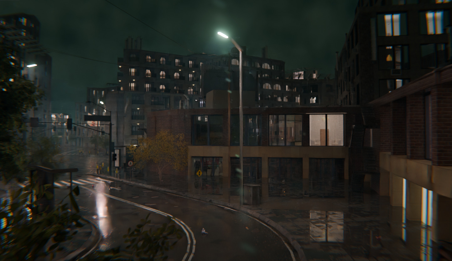 Night Street City Scene - Realistic Urban City Pack 3D model | CGTrader