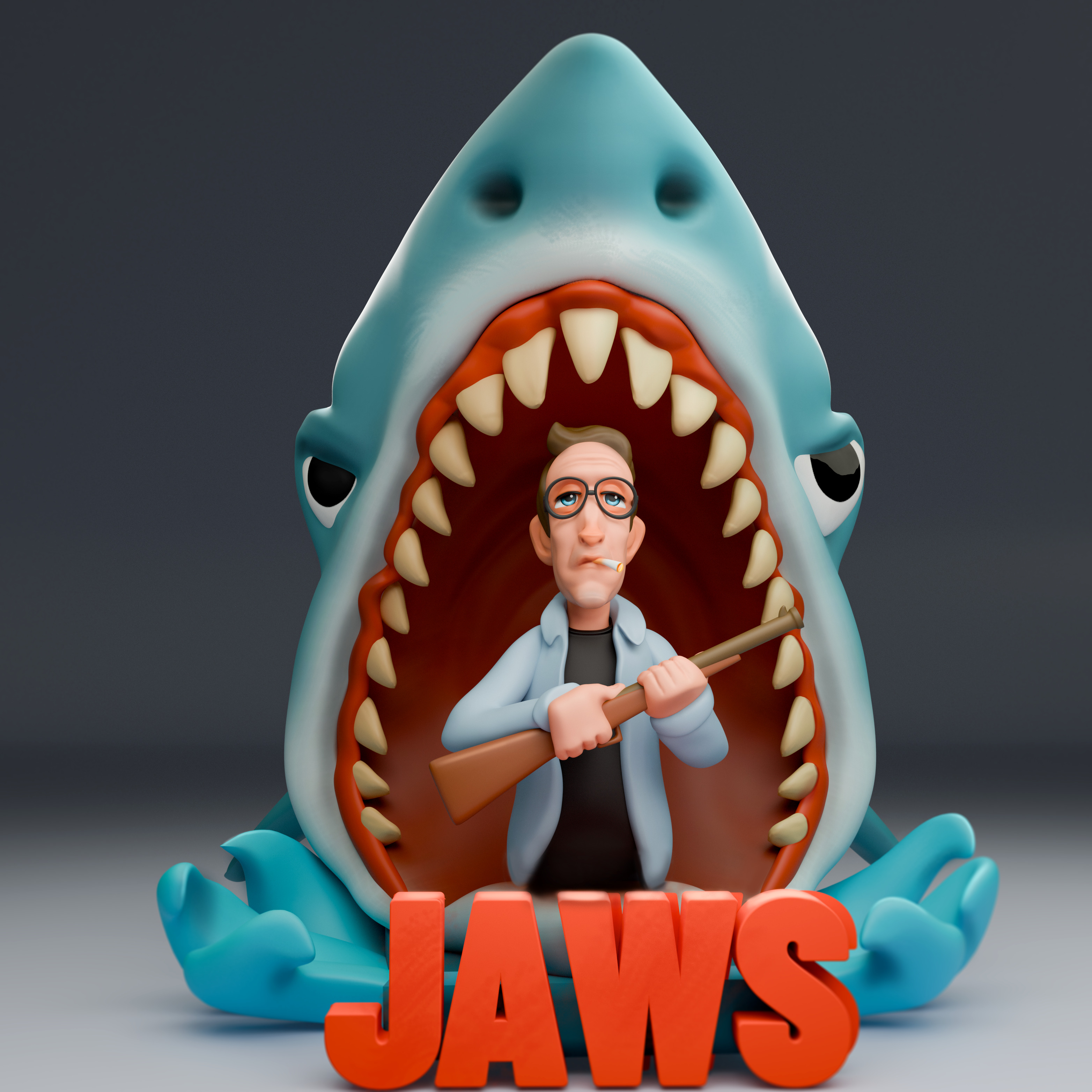 Jaws Fanart 3D model 3D printable | CGTrader
