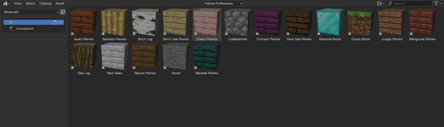 All Minecraft Planks Type free VR / AR / low-poly 3D model | CGTrader