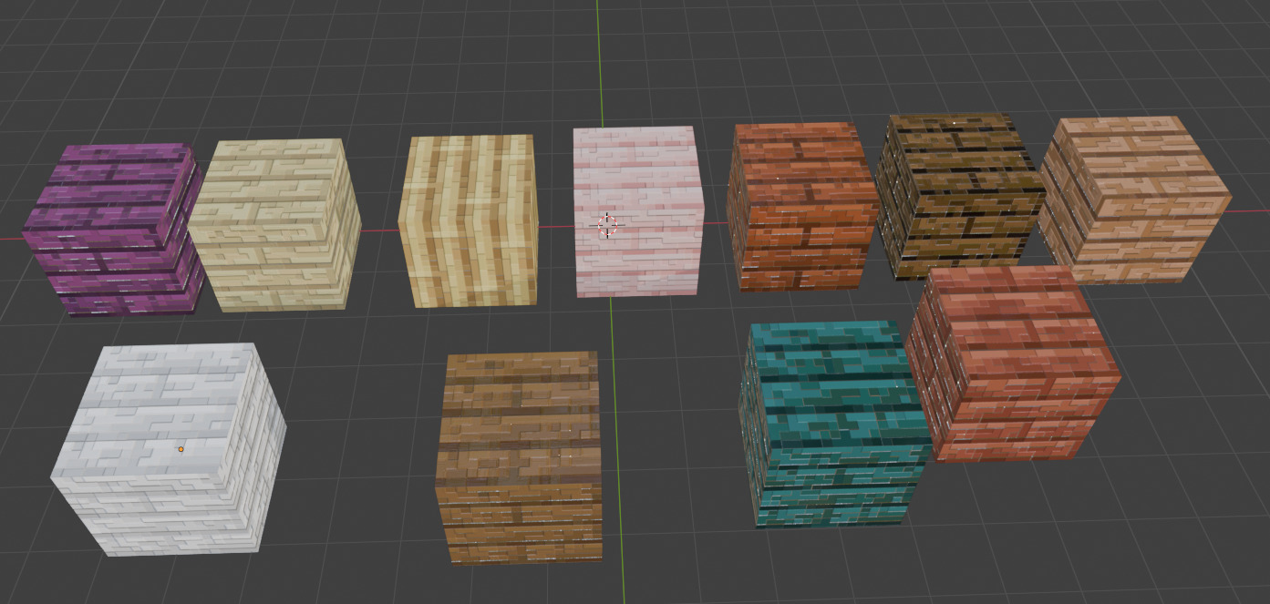 All Minecraft Planks Type free VR / AR / low-poly 3D model | CGTrader