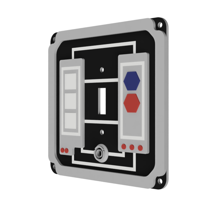 Star Wars Single Toggle Light Switch Cover 01 - Solid STL 3D model 3D ...