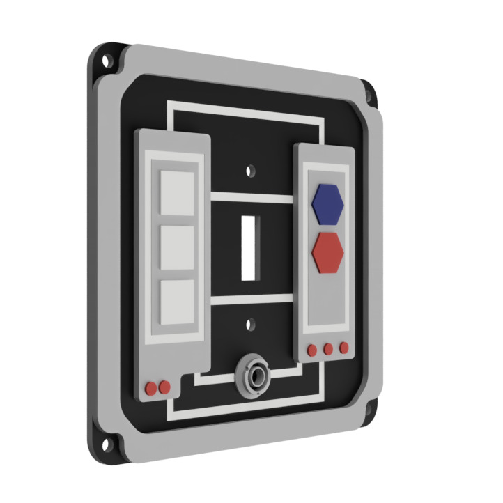 Star Wars Single Toggle Light Switch Cover 01 - Solid STL 3D model 3D ...