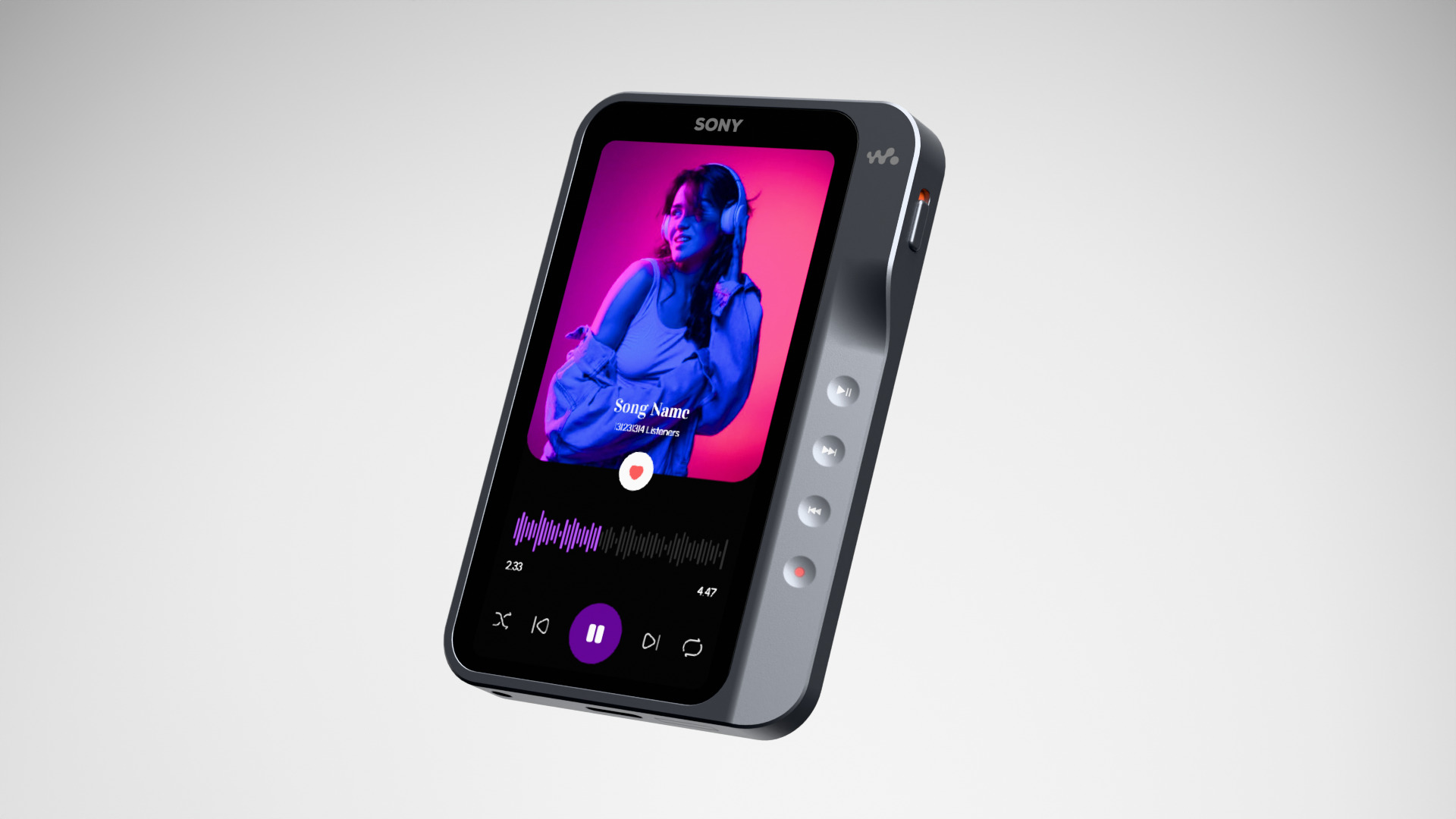 3D model Modern Sony Walkman Music Player VR / AR / low-poly | CGTrader