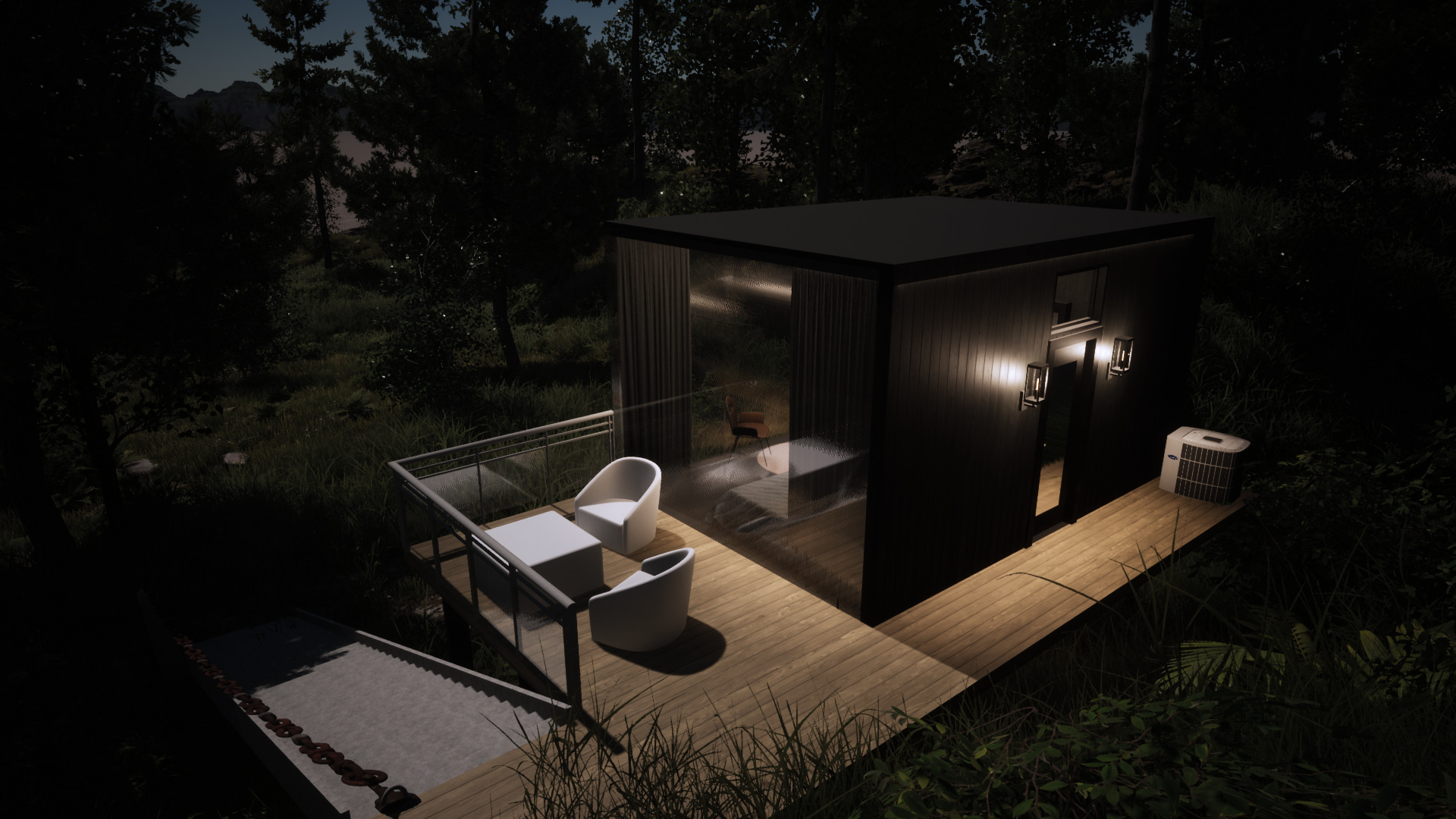 Mirror House - Design in Rivet - Render in Twinmotion 3D model rigged ...