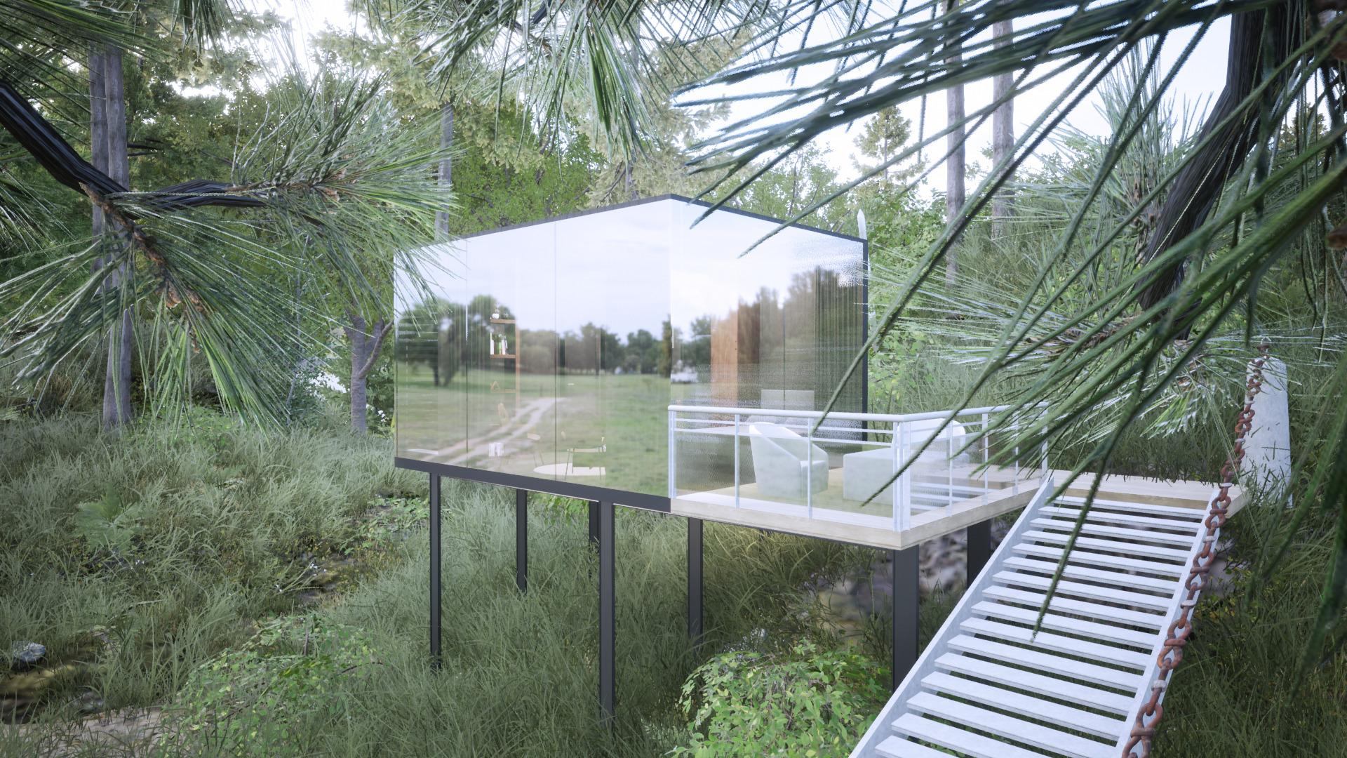 Mirror House - Design in Rivet - Render in Twinmotion 3D model rigged ...