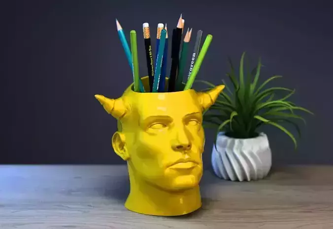 Demon pen holder Human demon pen holder Perfect Gamer Gift 3D model 3D ...