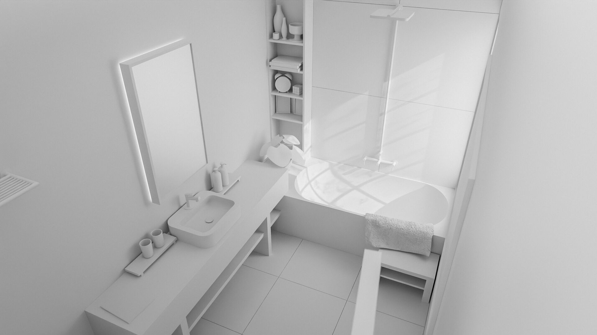 3D model The warm minimalist bathroom VR / AR / low-poly | CGTrader