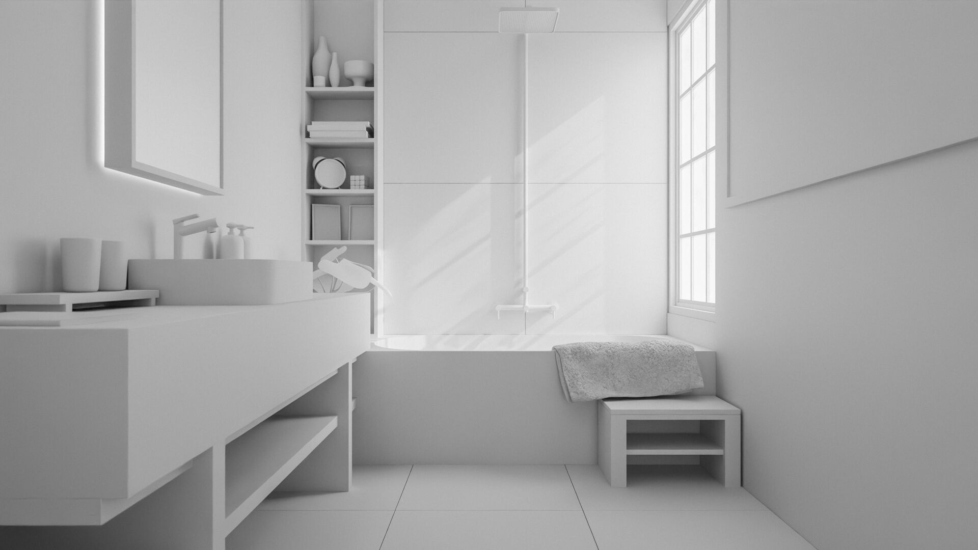 3D model The warm minimalist bathroom VR / AR / low-poly | CGTrader