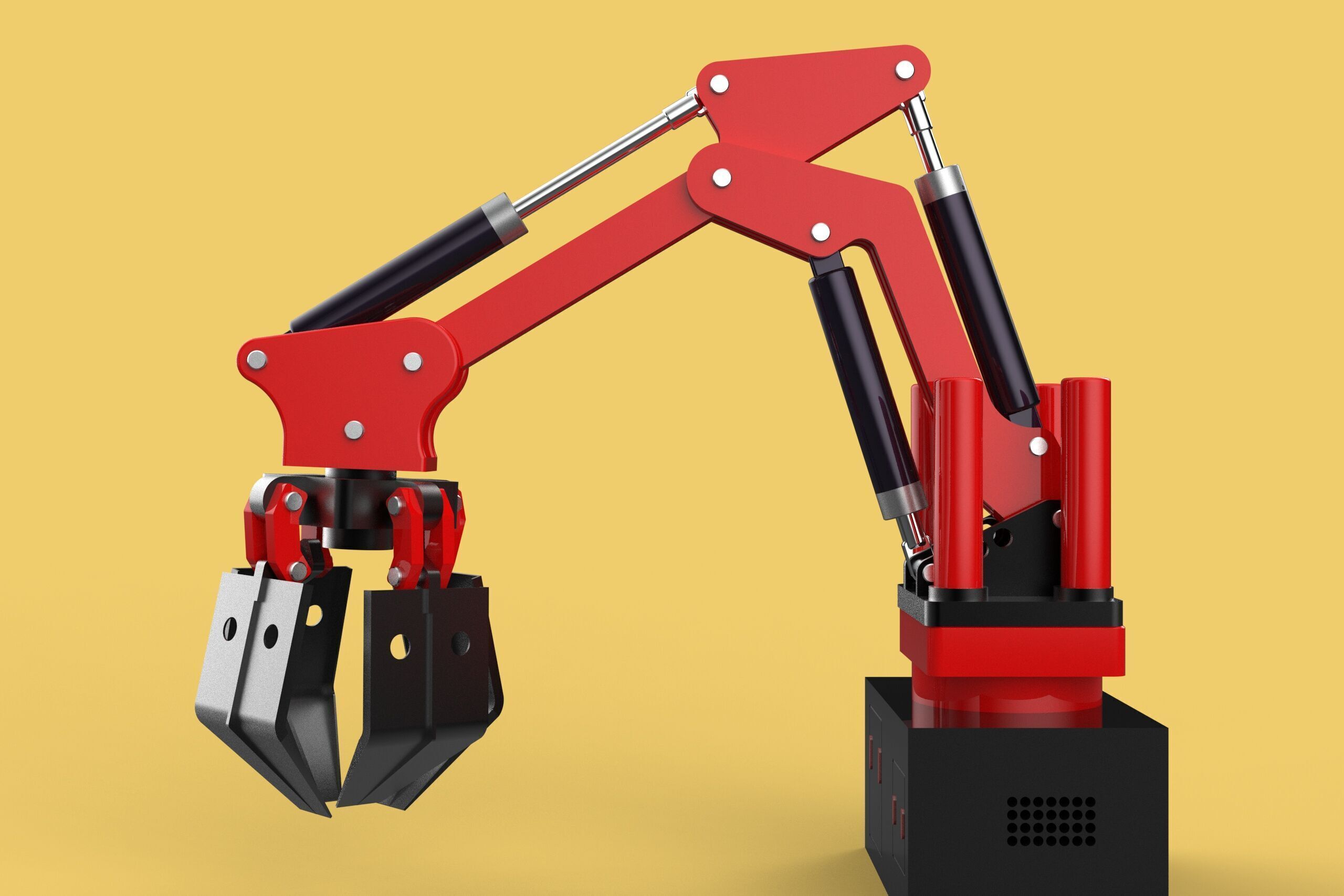 HYDRAULIC CRANE GRABBER CLAW GRIPPER GRAPPLE CLAMP HOOK LIFTER 3D model ...