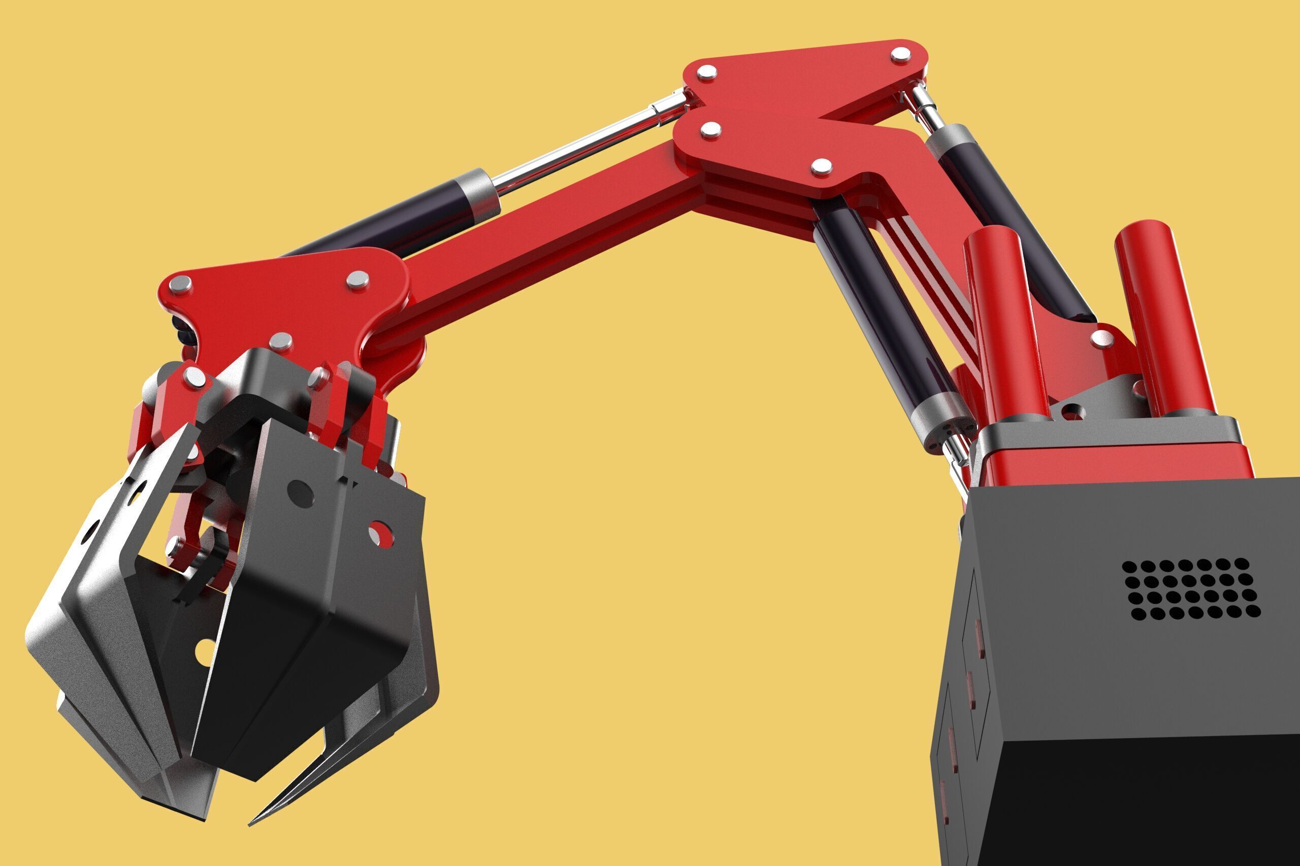 HYDRAULIC CRANE GRABBER CLAW GRIPPER GRAPPLE CLAMP HOOK LIFTER 3D model ...