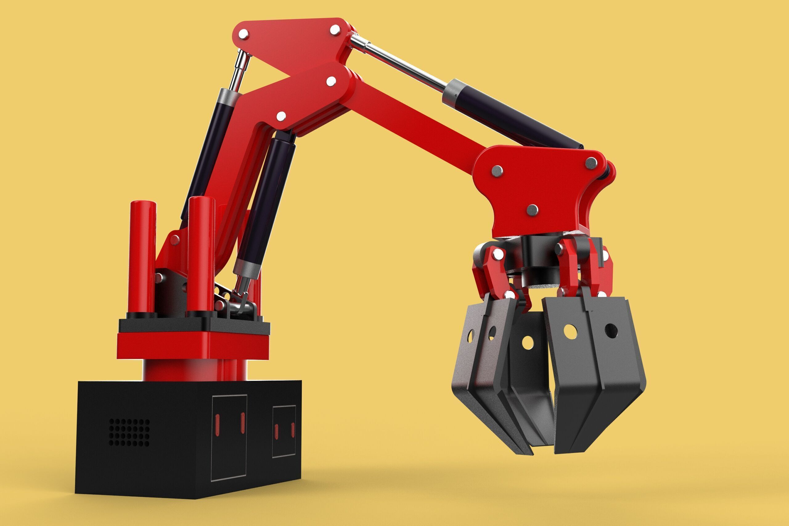 HYDRAULIC CRANE GRABBER CLAW GRIPPER GRAPPLE CLAMP HOOK LIFTER 3D model ...
