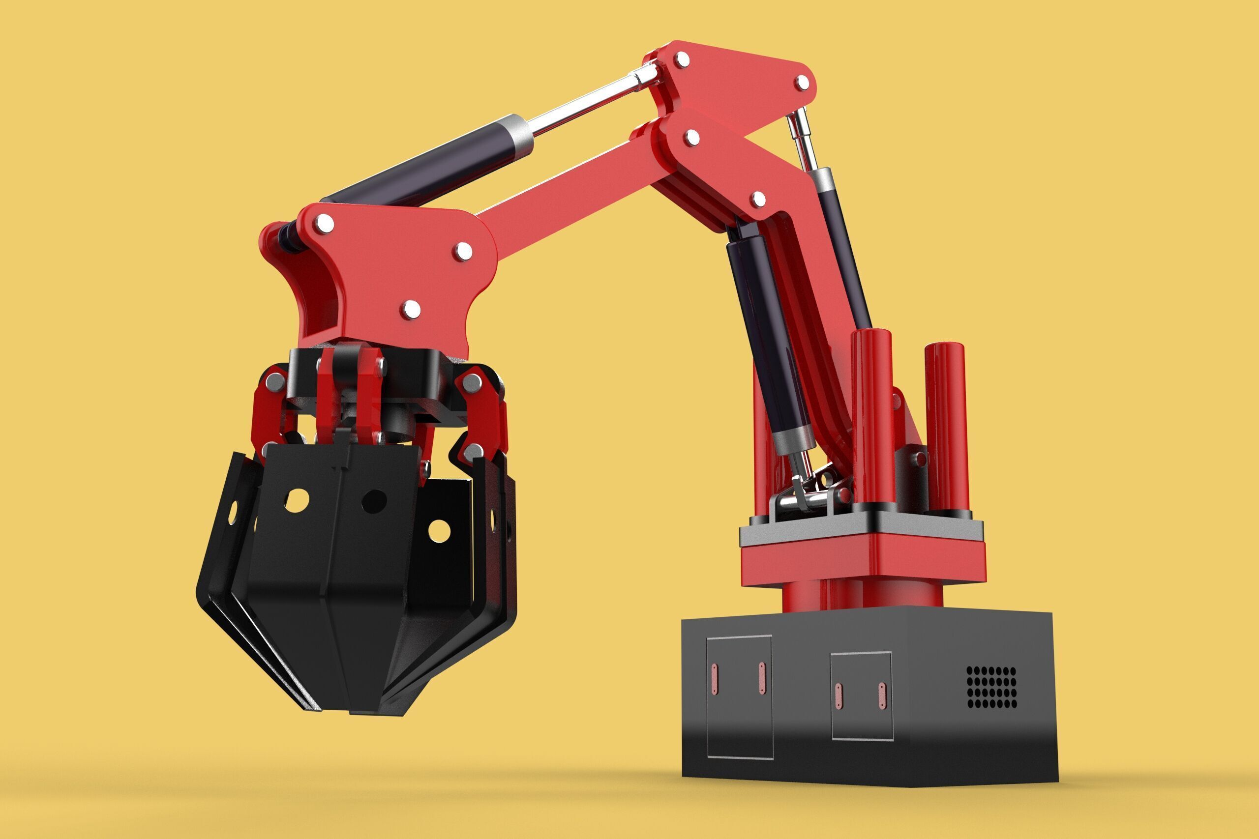 HYDRAULIC CRANE GRABBER CLAW GRIPPER GRAPPLE CLAMP HOOK LIFTER 3D model ...