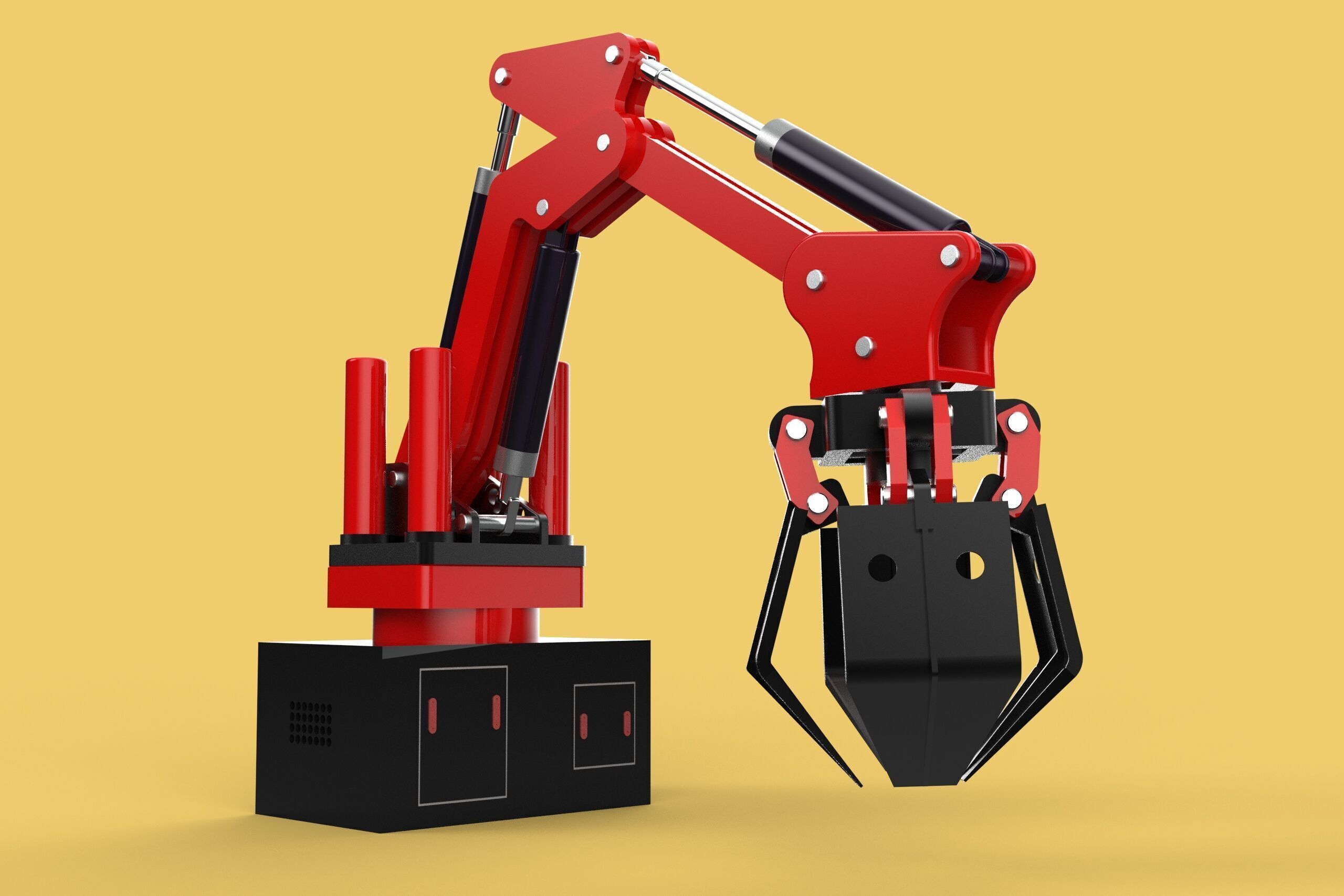 HYDRAULIC CRANE GRABBER CLAW GRIPPER GRAPPLE CLAMP HOOK LIFTER 3D model ...