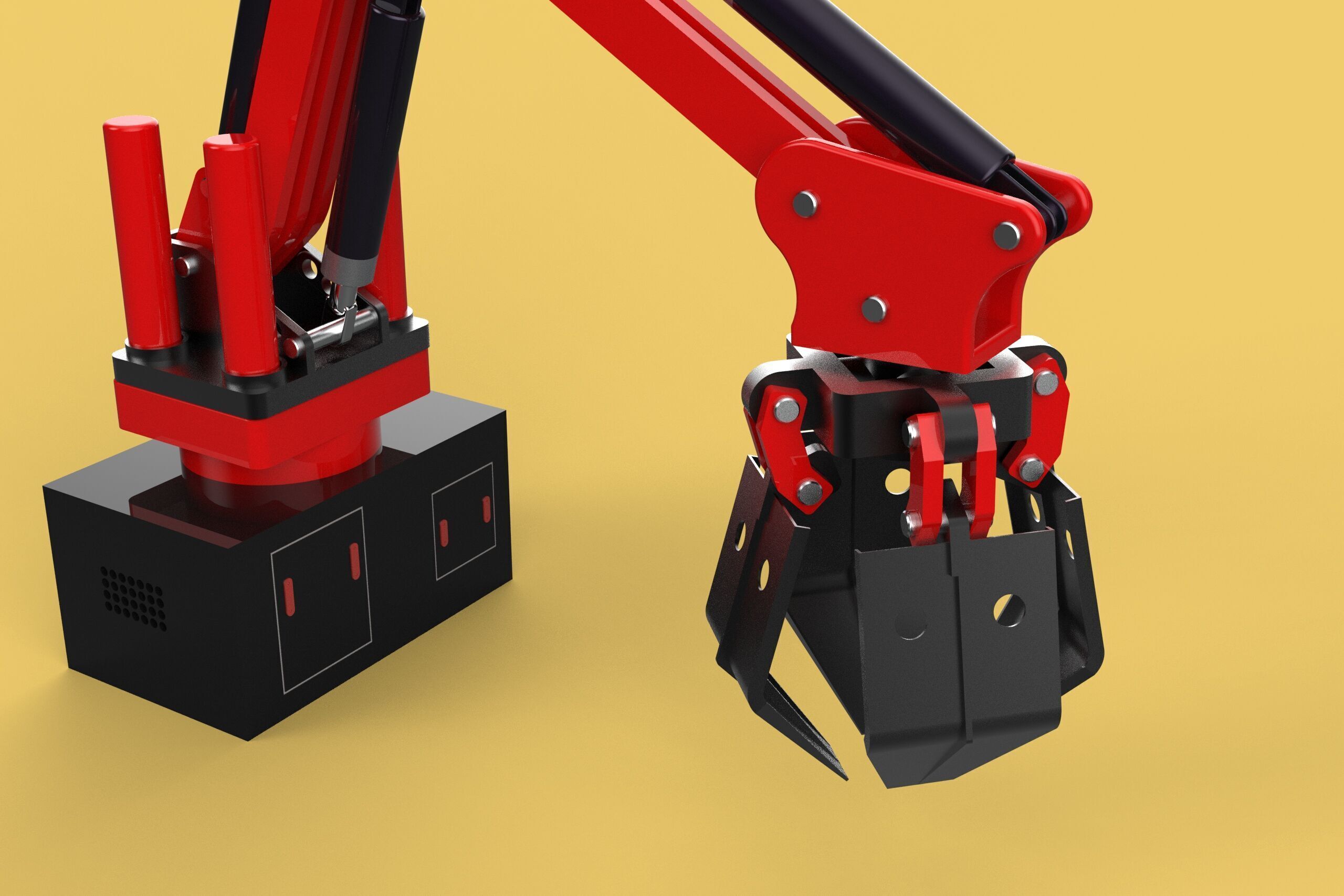 HYDRAULIC CRANE GRABBER CLAW GRIPPER GRAPPLE CLAMP HOOK LIFTER 3D model ...