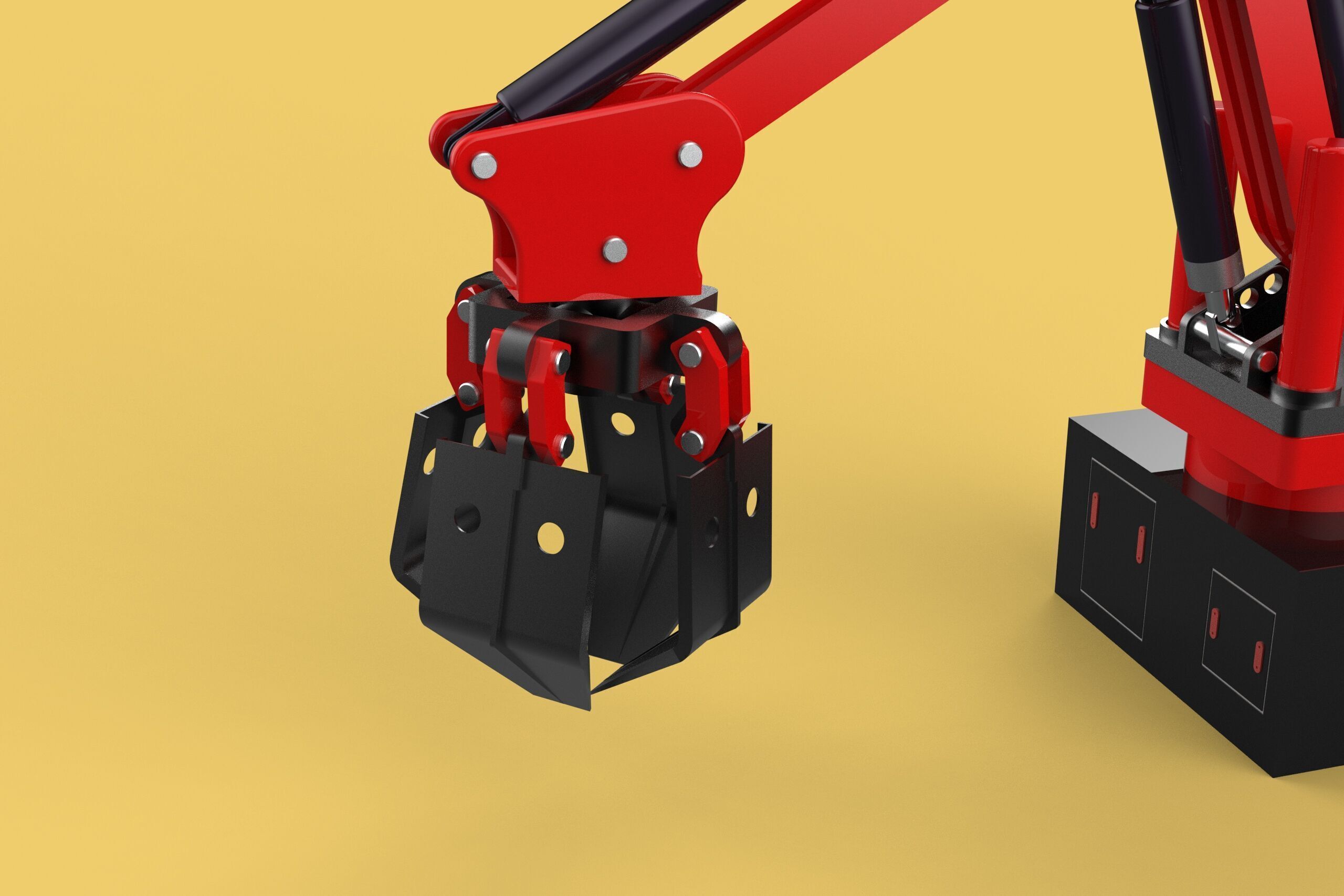 HYDRAULIC CRANE GRABBER CLAW GRIPPER GRAPPLE CLAMP HOOK LIFTER 3D model ...
