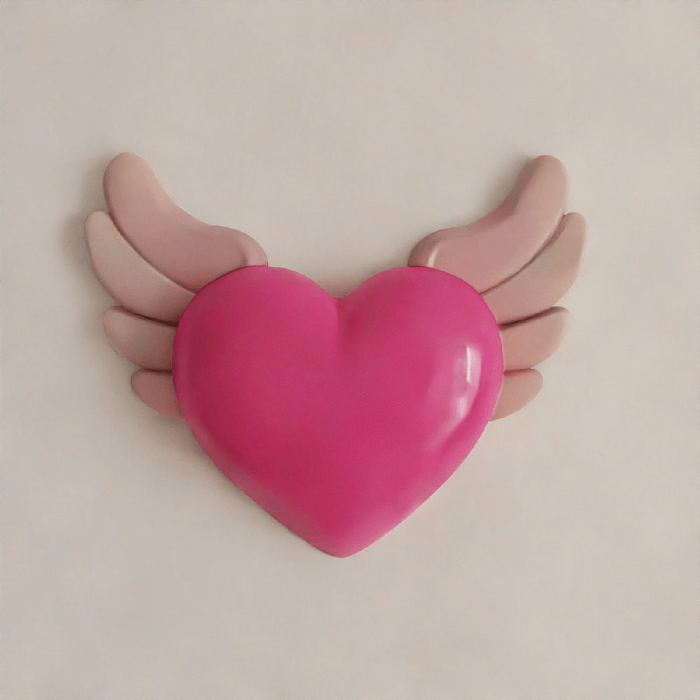 Flying Heart Wall Decor STL 3D Model for Cute Gift 3D model 3D ...