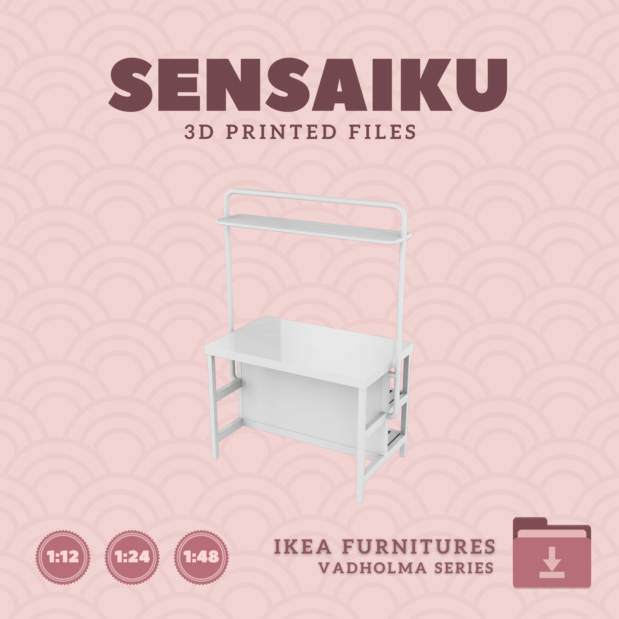 VADHOLMA Kitchen island Rack for Dollhouse - IKEA - 3D Print 3D model ...