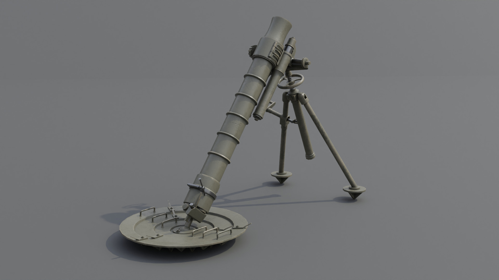 3D model T25 155mm Mortar VR / AR / low-poly | CGTrader
