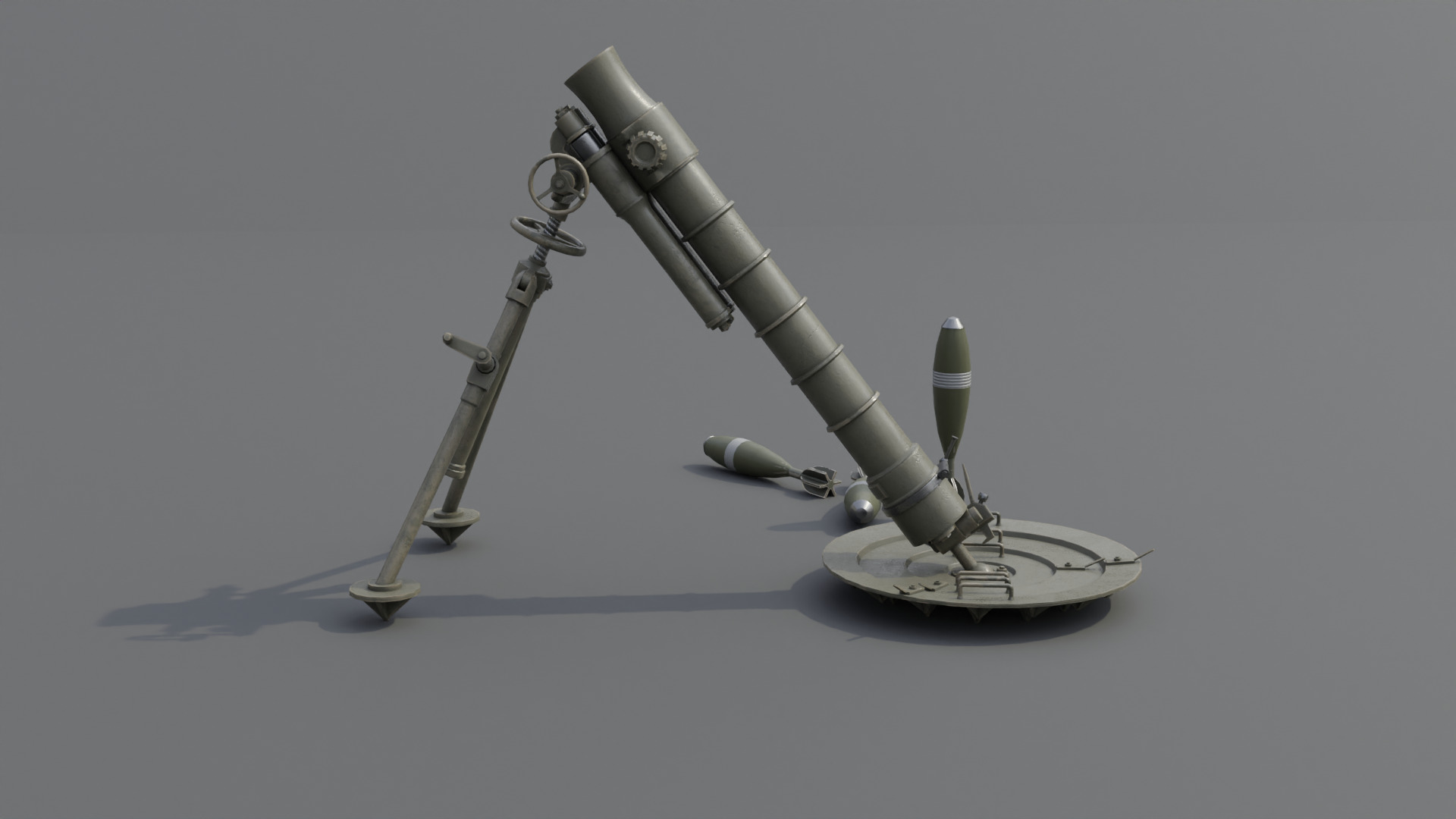 3D model T25 155mm Mortar VR / AR / low-poly | CGTrader