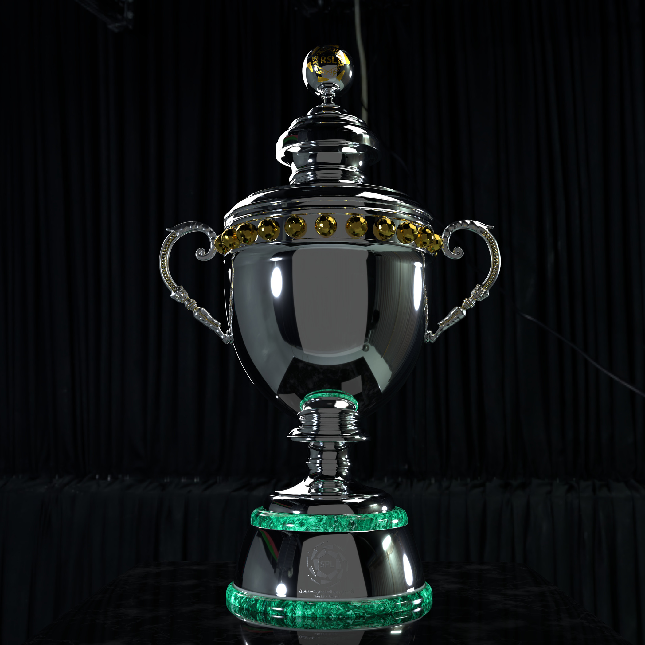3D model Saudi Roshn League newest Trophy award - Cinematic - 3D print ...