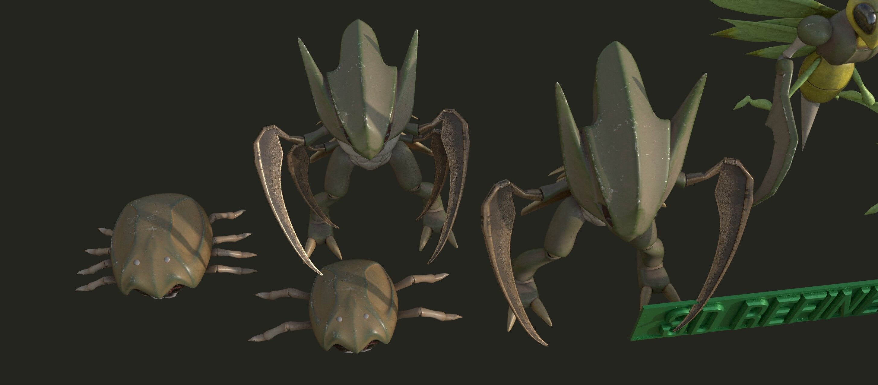 3D model Creature Monster Bundles- Insects- evolution variety pack VR ...