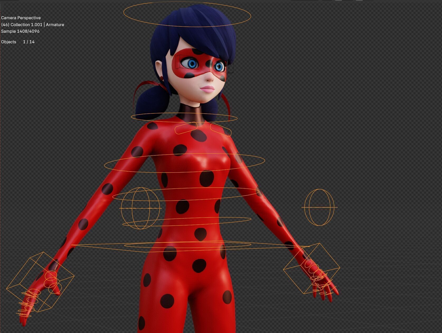 3D model Ladybug Miraculous Rigged Game Ready VR / AR / low-poly | CGTrader