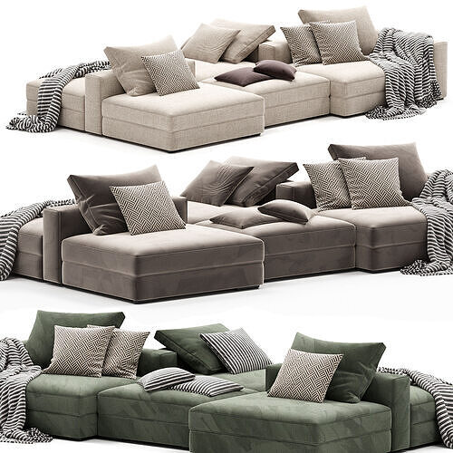 Ananta Double-Sided Sectional Sofa Composition 3D model | CGTrader