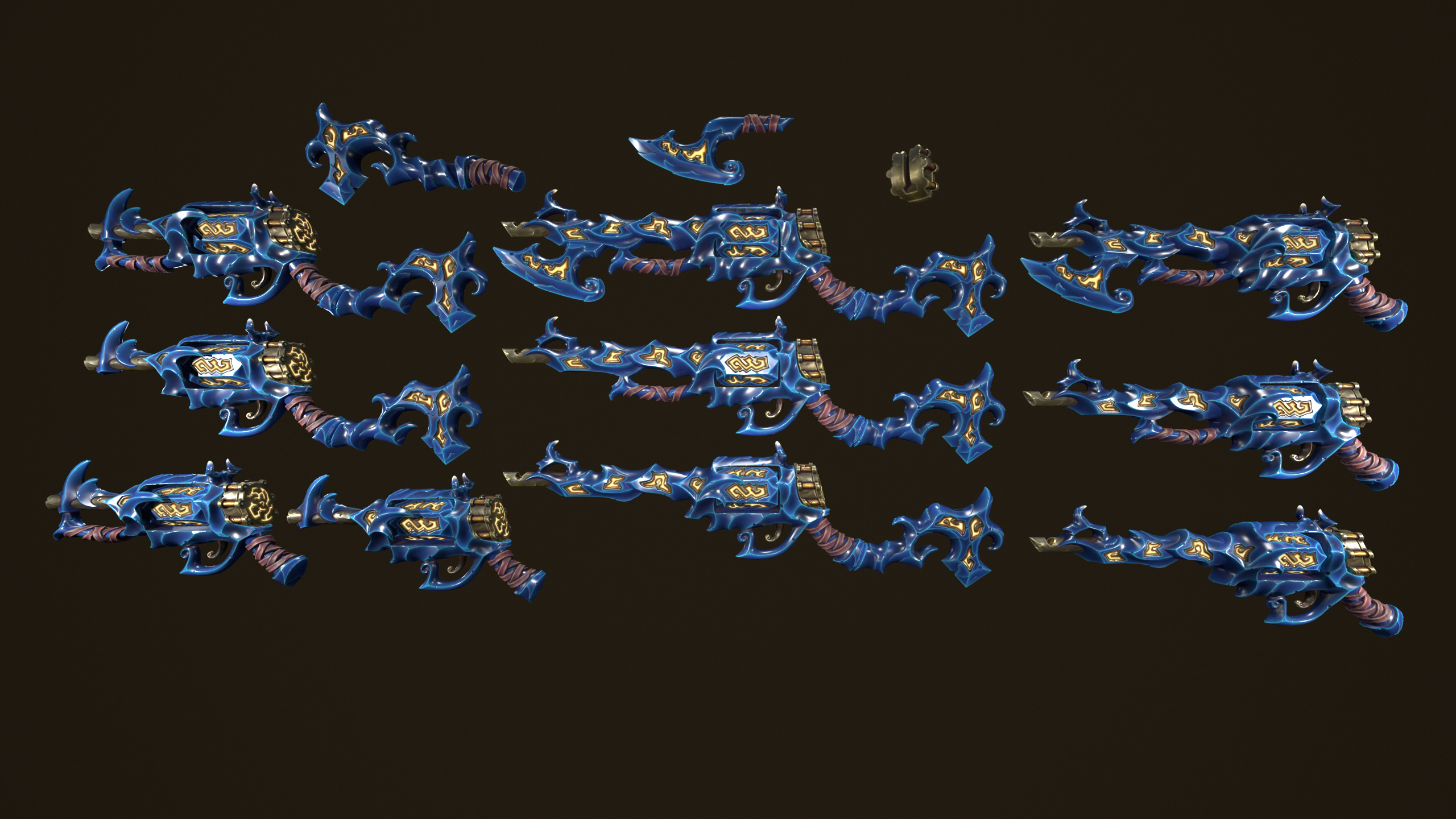 3D model Modular stylized rifles collection VR / AR / low-poly | CGTrader