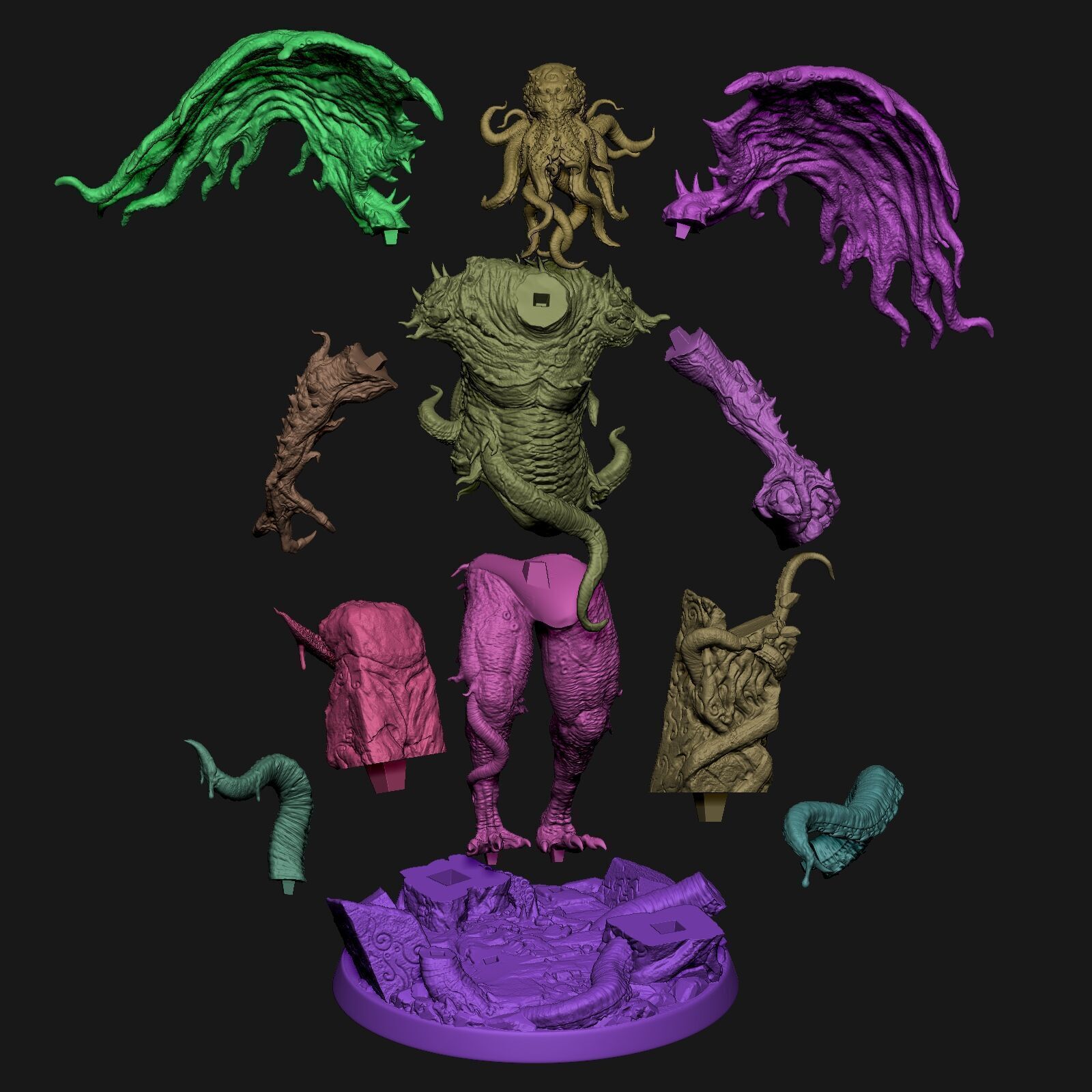 Cult of Cthulhu Miniatures and Terrain Collection 3D model 3D printable ...