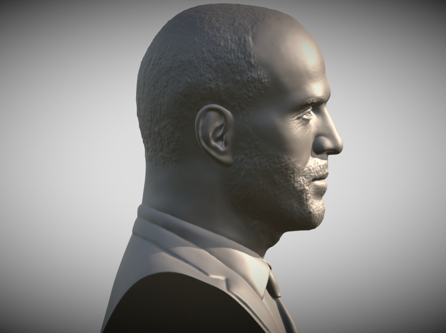 Jason Statham bust 3D model 3D printable | CGTrader