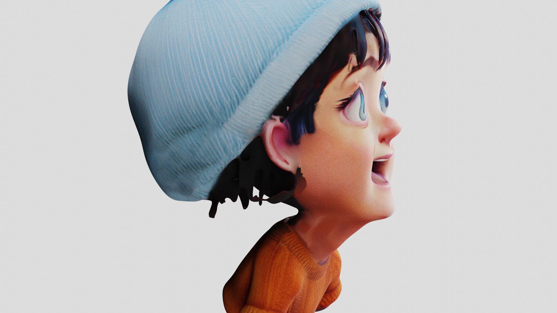 Stylized Cute Girl Character Game Ready free VR / AR / low-poly 3D ...