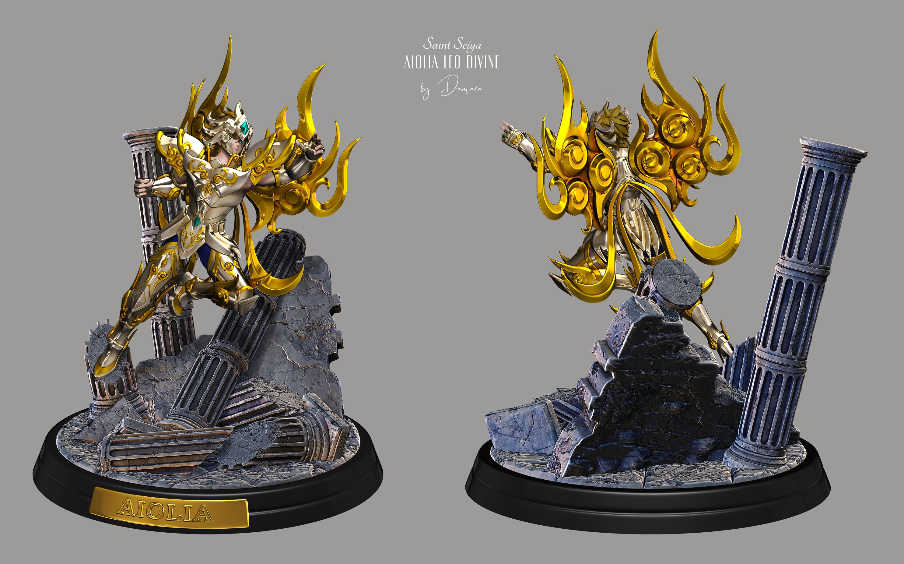 Saint Seiya - Leo Aiolia God Cloth 3D model 3D printable | CGTrader