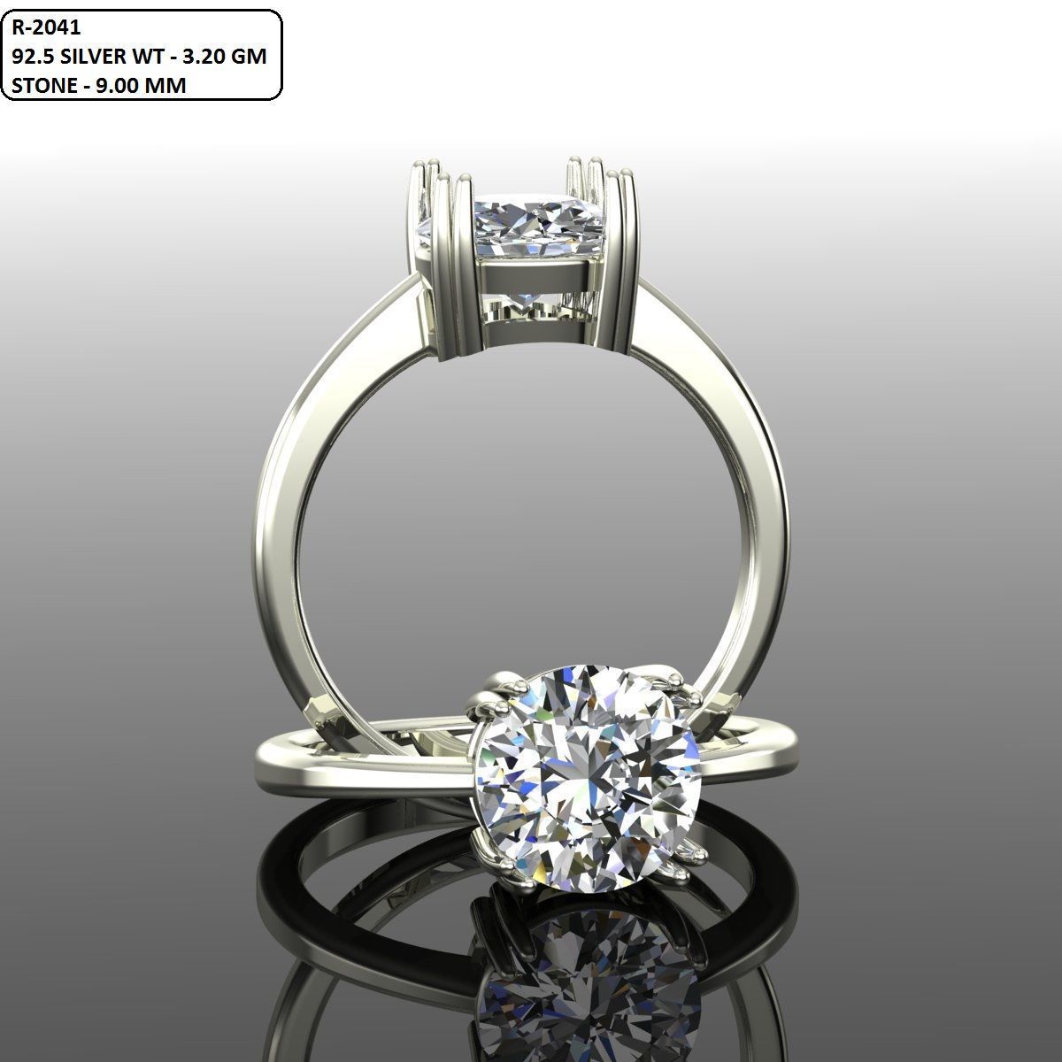 Solitaire Ring 3D model 3D printable | CGTrader