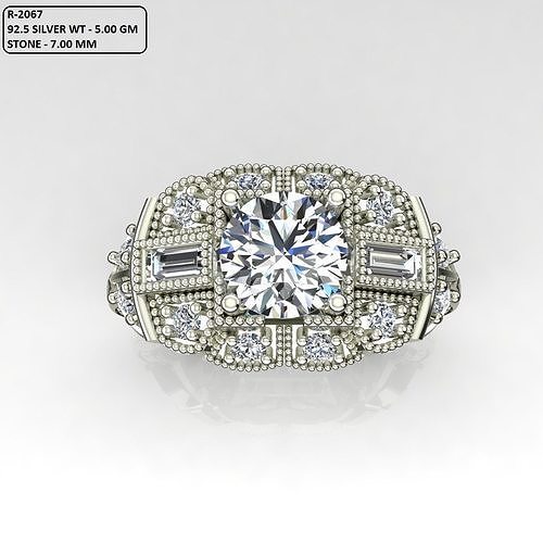 Solitaire Ring 3D model 3D printable | CGTrader