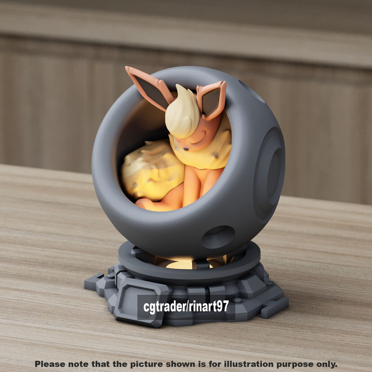 Flareon in healing machine pods from pokemon 3D model 3D printable ...