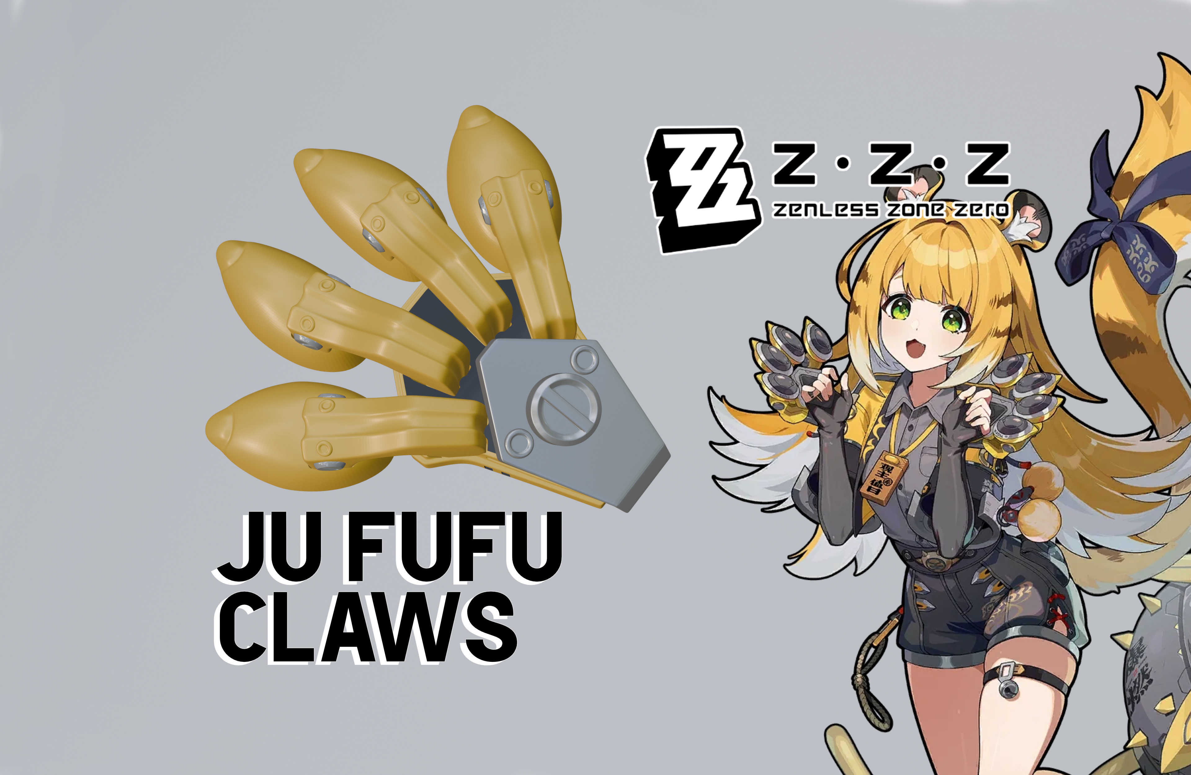Zenless Zone Zero - Ju Fufu Claws 3D model 3D printable | CGTrader